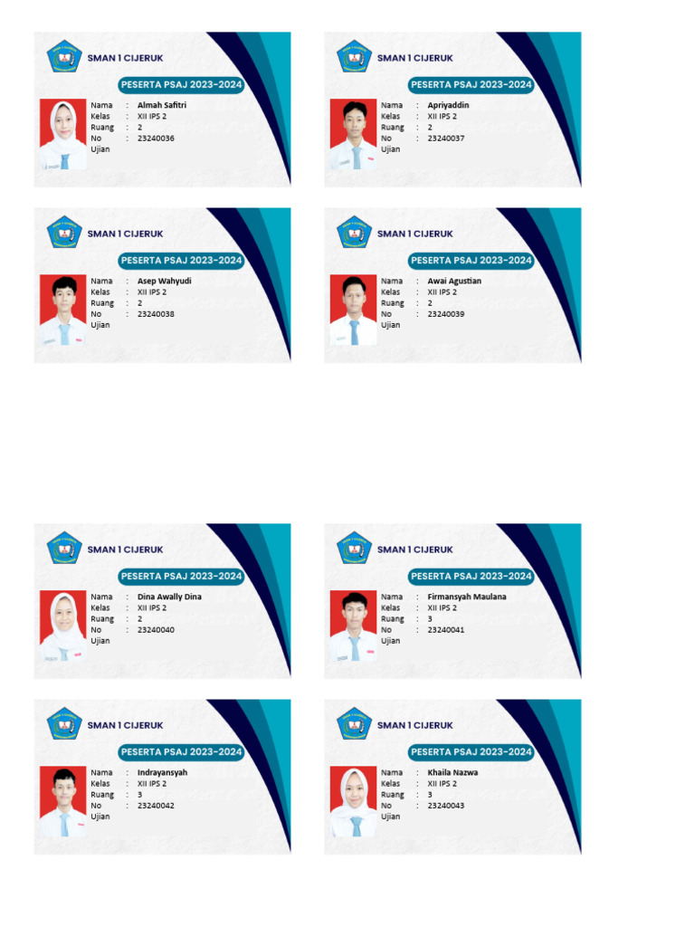 Kartu Tempel 12 Ips 2 | PDF