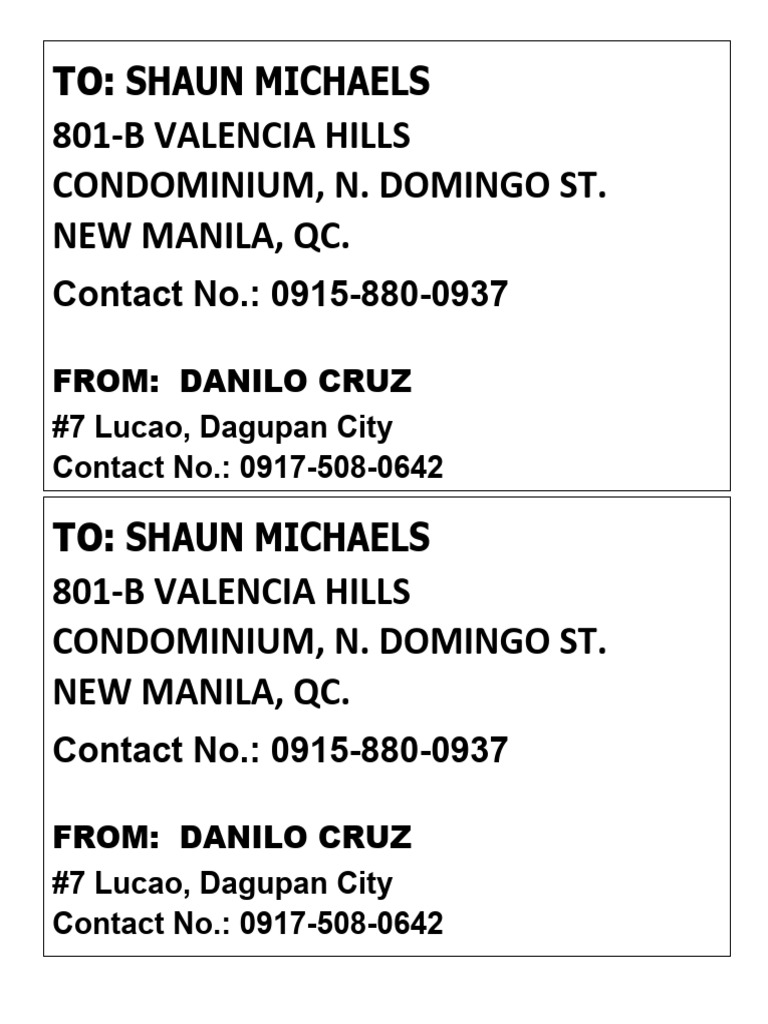 Address Label 2 | PDF