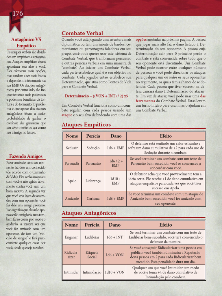 Combate Verbal (The Witcher TRPG) | PDF