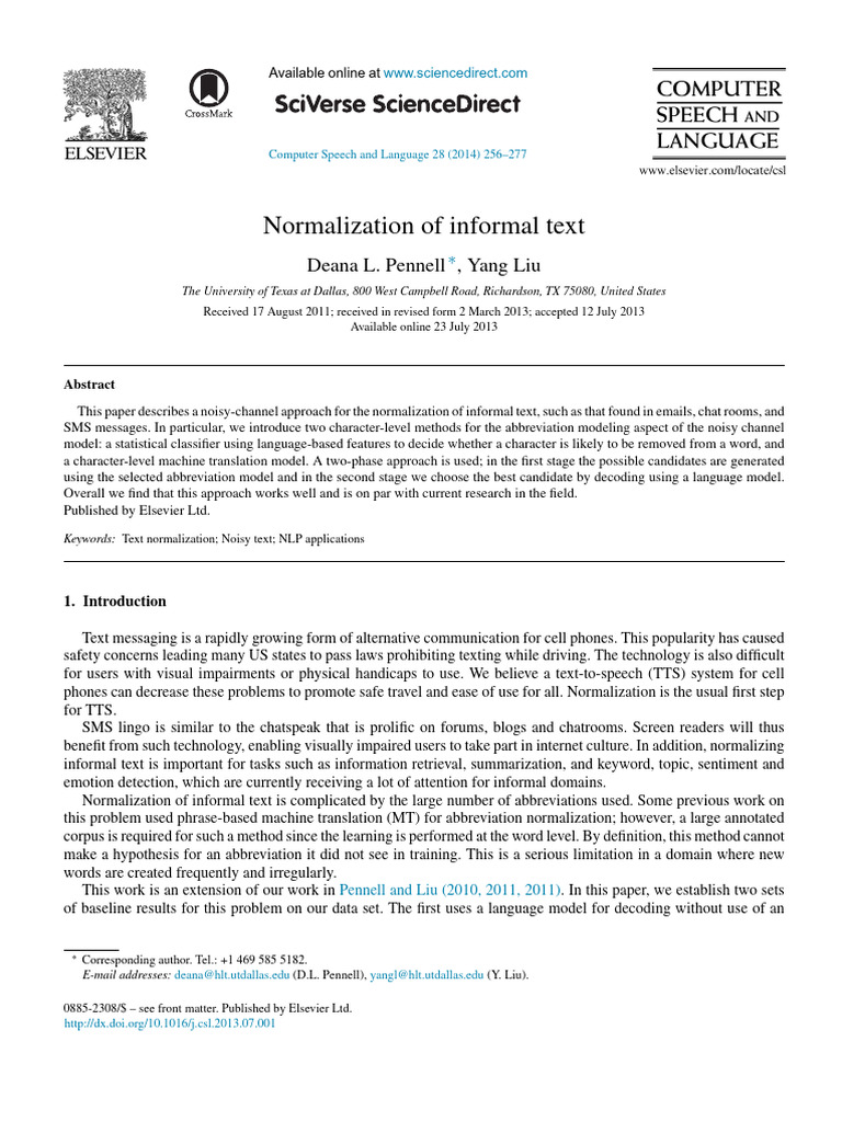 Normalization Of Informal Text Pdf Syllable Consonant