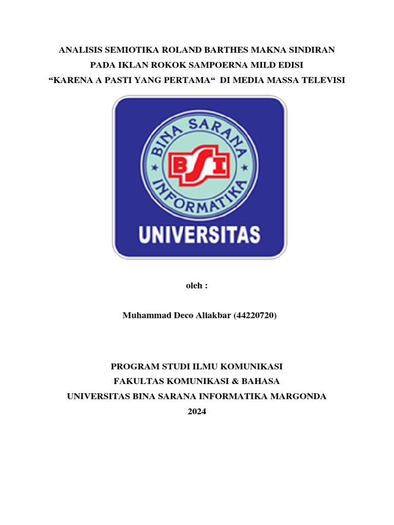 Semiotika Sindiran Iklan Sampoerna | PDF | Seni