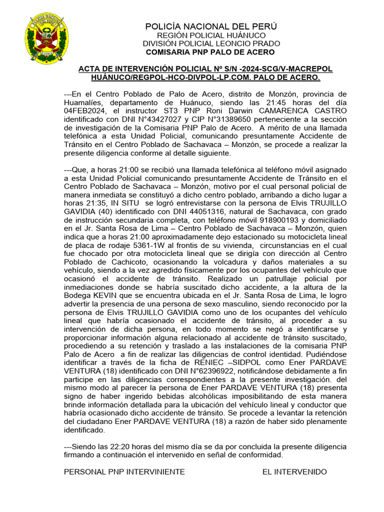 Acta de Inetrvencion 29-03-2020 | PDF | La violencia contra las mujeres ... Acta de Inetrvencion 29-03-2020 | PDF | La violencia contra las mujeres ...