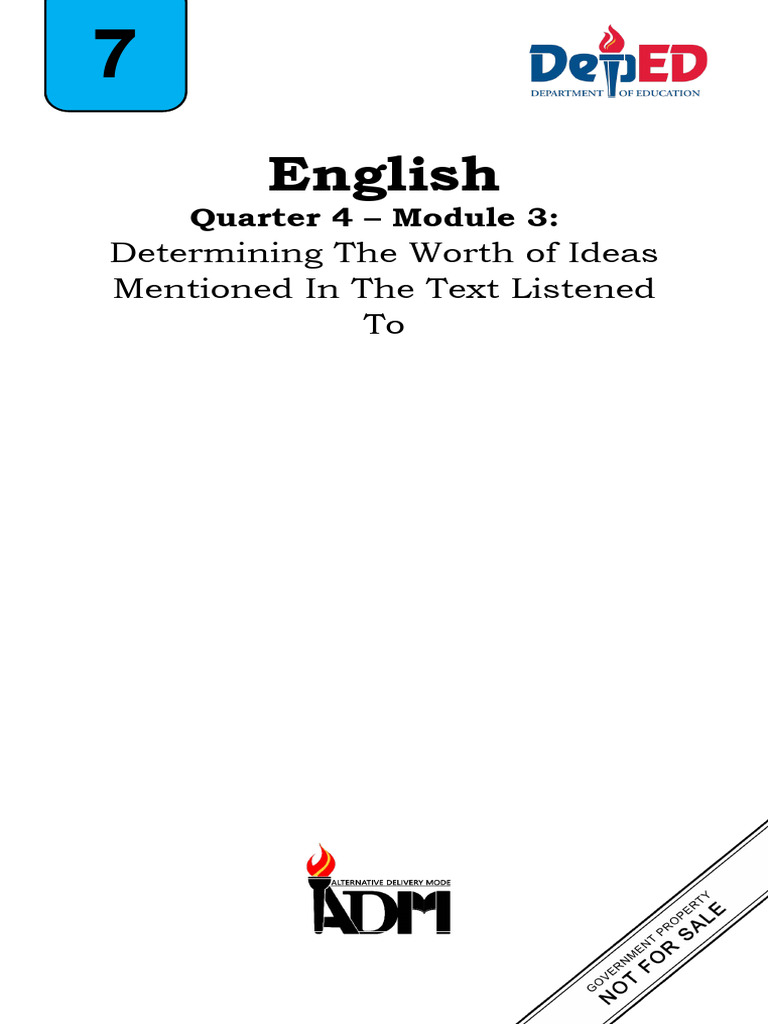 EDITED-Eng7 q4 Mod3 Relevant-Information v1 | PDF | Fallacy | Reason