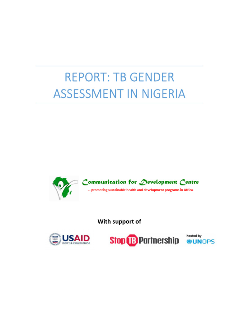 TB Gender Assessment Nigeria | Download Free PDF | Tuberculosis | World ...