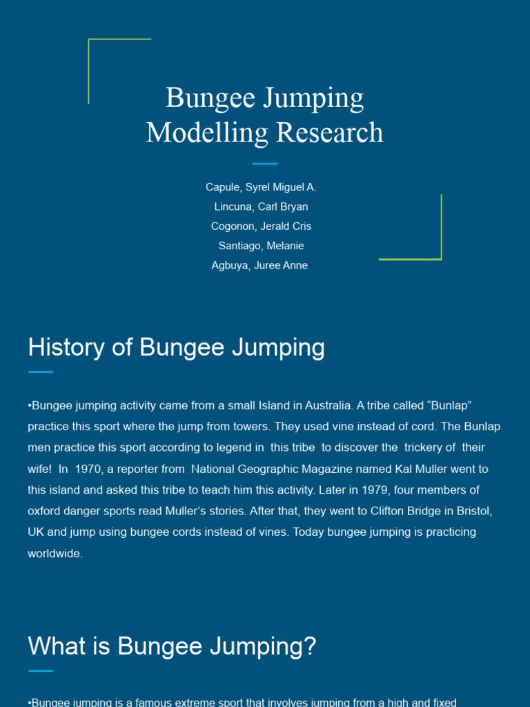Bungee Jumping Modelling Research | PDF | Potential Energy | Mechanics