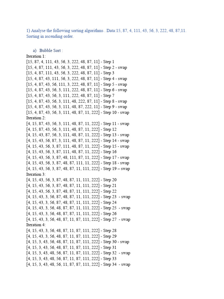 Sorting Algorithm | PDF | Computer Science | Mathematical Logic Sorting Algorithm | PDF | Computer Science | Mathematical Logic