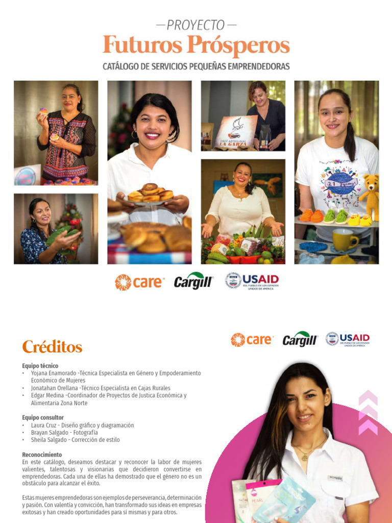 CatalogoEmprendedoras CARE 002 Compressed Compressed | PDF | Iniciativa empresarial | Panes