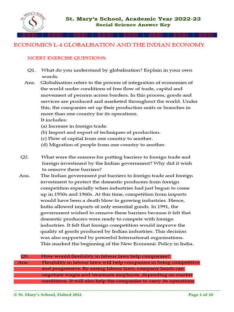 Globalisation of The India Economy | Download Free PDF | Globalization | Multinational Corporation