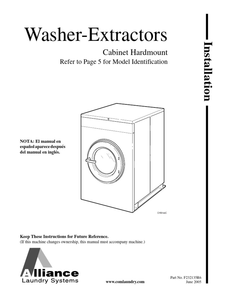 Washerextractor | PDF | Washing Machine | Manufactured Goods