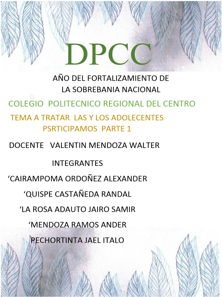Trabajo DPCC | PDF