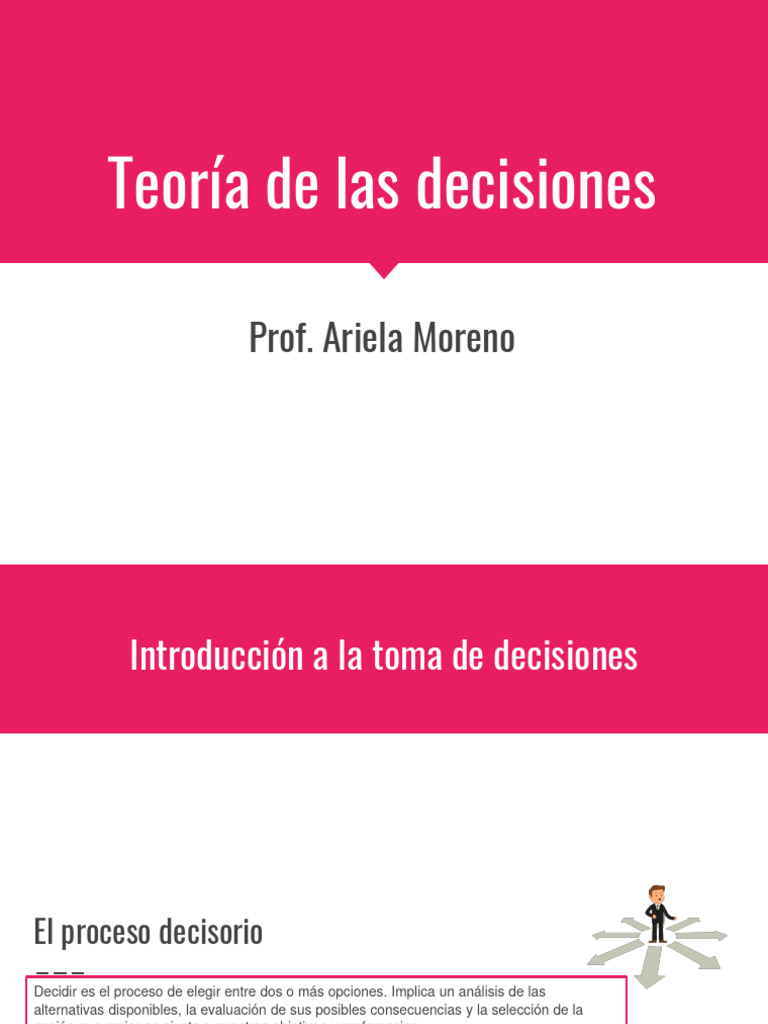 Teoría de las decisiones clase 1 | PDF | Toma de decisiones | Cognición