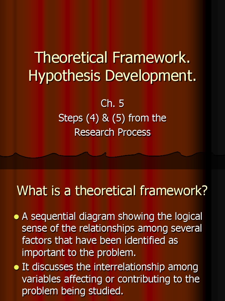 Theoretical Framework and Hypothesis Guide | PDF | Hypothesis | Employment