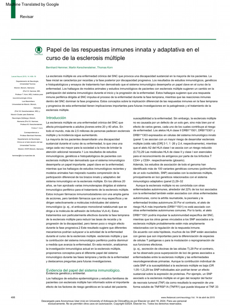 Esclero 2 | PDF | Célula T | Sistema inmune