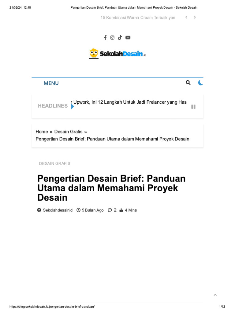 Pengertian Desain Brief - Panduan Utama .. | PDF