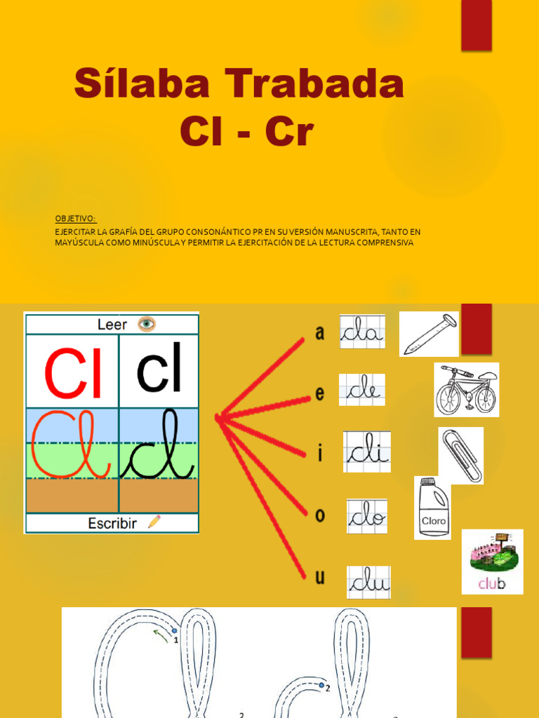 Sílaba Trabada cl-cr | PDF