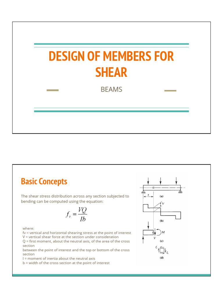 Design of Members For Shear | PDF | Beam (Structure) | Mechanics