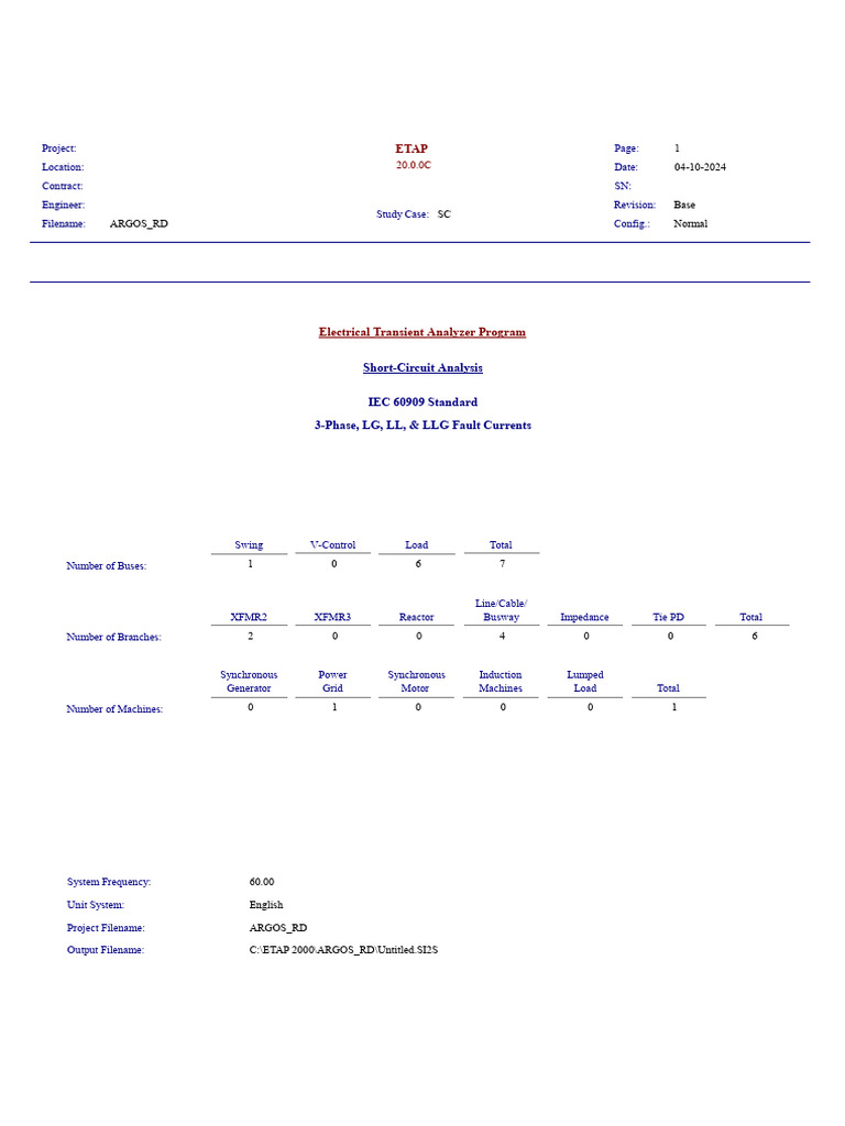 Informe Etap Completo | PDF | Transformer | Electric Power Transmission