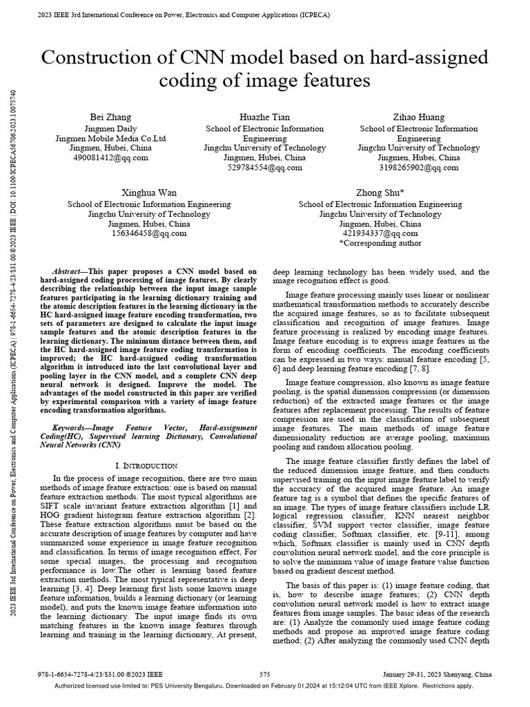 Construction of CNN Model Based On Hard-Assigned Coding of Image ...