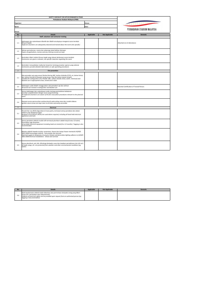 Safety Checklist | PDF | Traffic | Liquefied Petroleum Gas