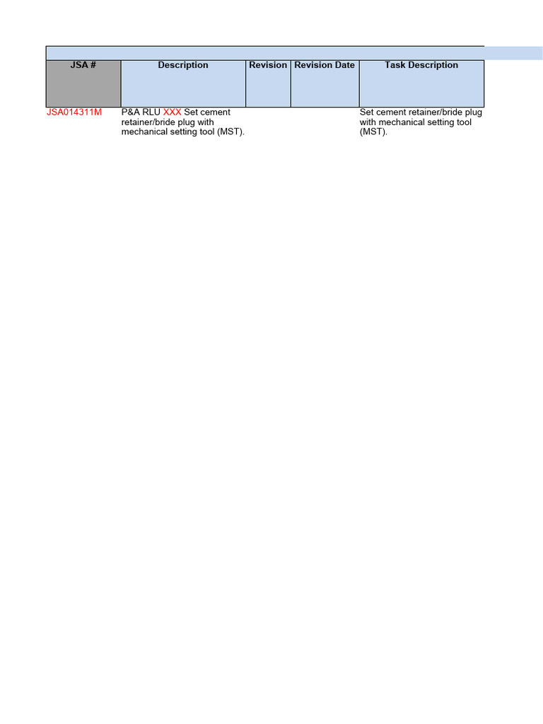 006 - Set Cement Retainer-Bridge Plug and Pressure Test - REV1.0 | PDF ...