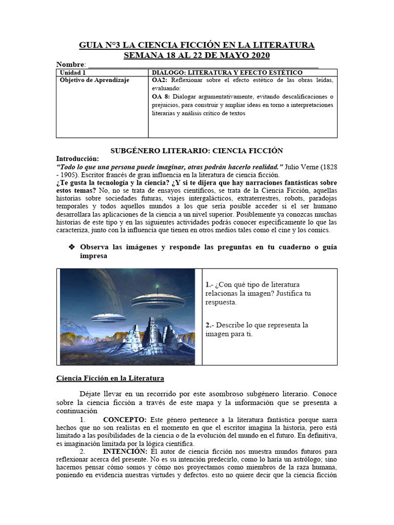 Ciencia Ficción: Exploración Literaria | PDF | Ciencia ficción | Hora