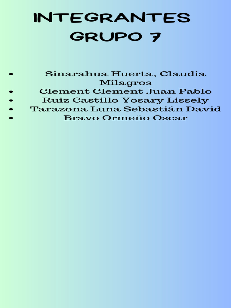 Trabajo Grupal, Grupo 7 | PDF