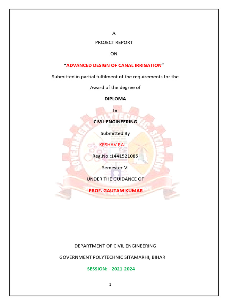 Keshav Raj | PDF | Concrete | Irrigation