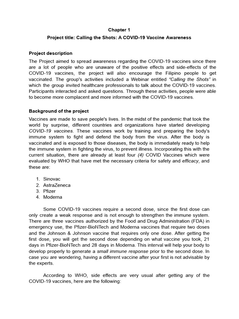 Final Documentation NSTP | PDF | Vaccination | Medical Specialties