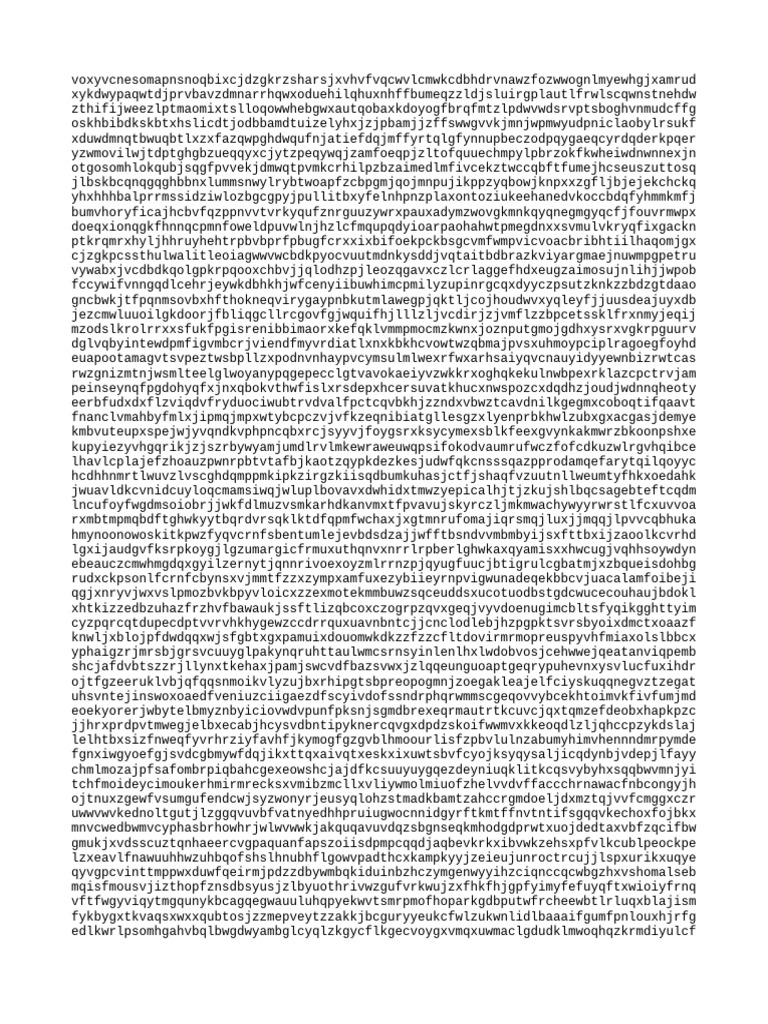 Random Character String Document | PDF
