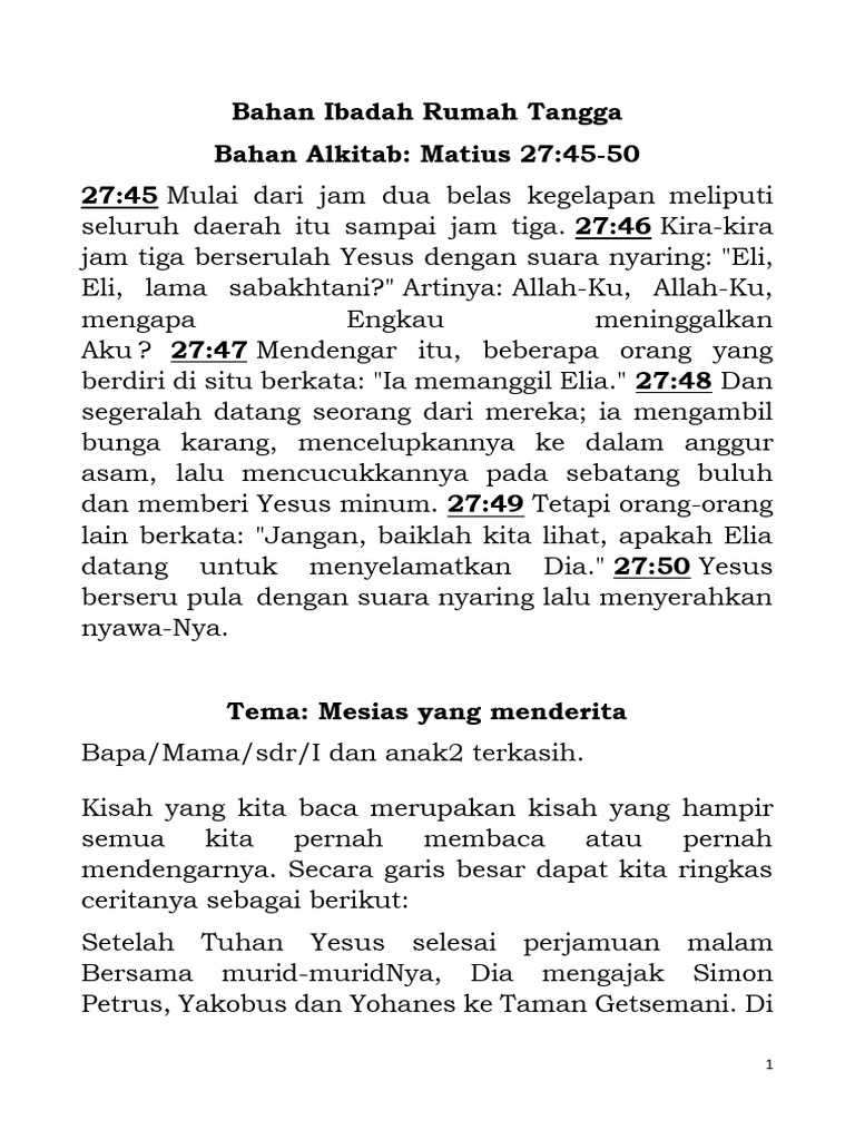 Bahan Ibadah Rumah Tangga 150324 | PDF