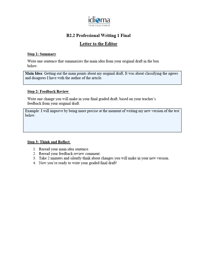 B2.2 Professional Writing 1 Final - Solve | PDF | Subject (Grammar) | Grammatical Conjugation