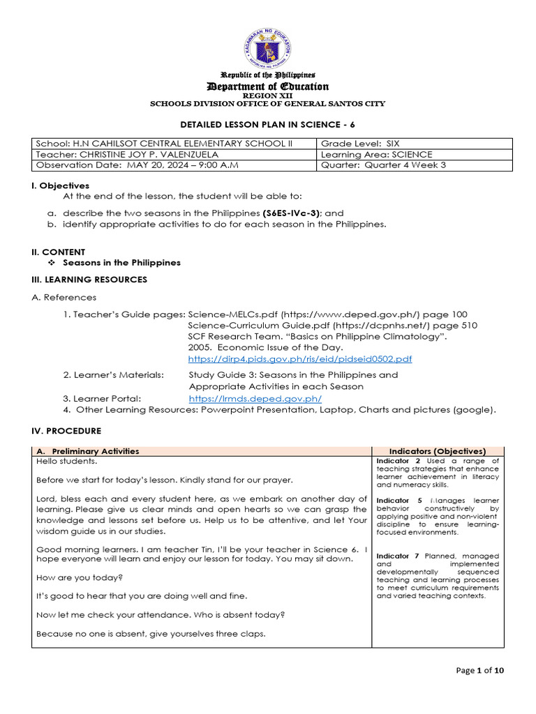 Final Science 6-LP-DePED | PDF | Curriculum | Learning