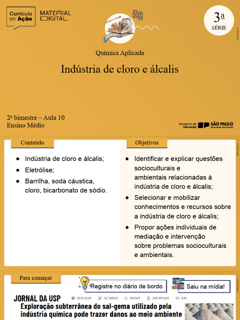 Aula 10 - Indústria de Cloro e Álcalis | PDF | Cloro | Hidróxido de sódio