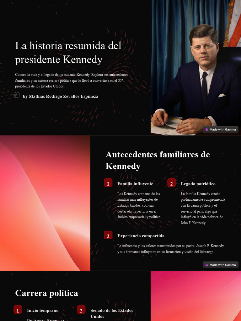 La Historia Resumida Del Presidente Kennedy | PDF | John F. Kennedy | Los Estados Unidos