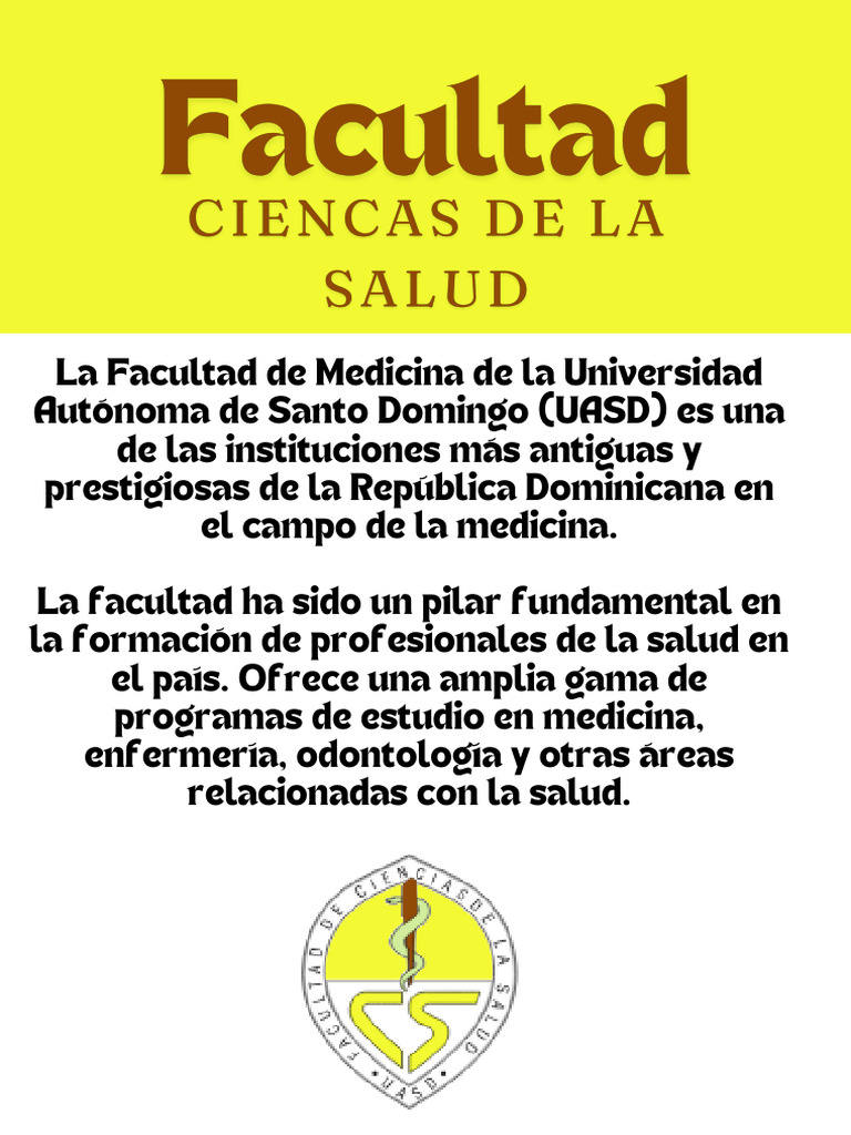 Facultad de Medicina UASD: Formación Integral | PDF | Medicina ...
