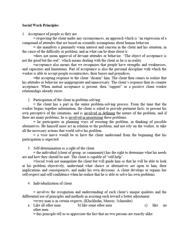 Social Work Principles | PDF | Attitude (Psychology) | Unconscious Mind