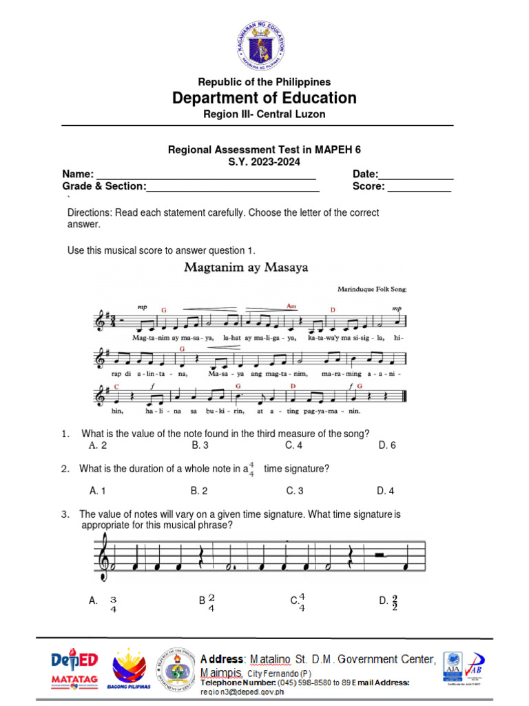 RAT MAPEH Grade-6 | PDF | Obesity | Healthy Diet