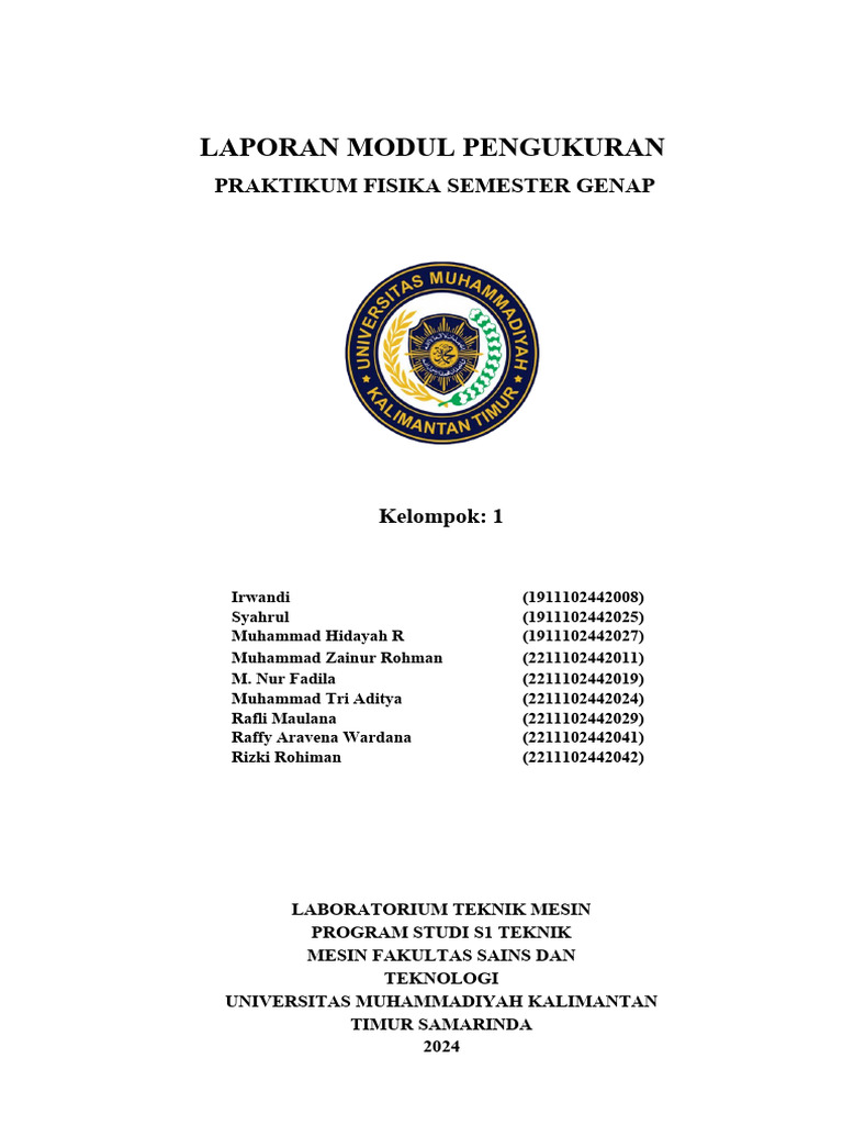 Laporan Modul 1 Pengukuran | PDF