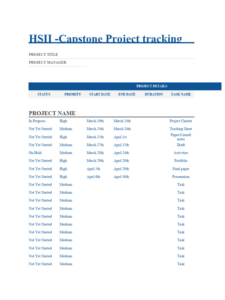 HSII - Capstone Project Tracking | PDF | Military Operations Of The Korean War | Battles Of The ...