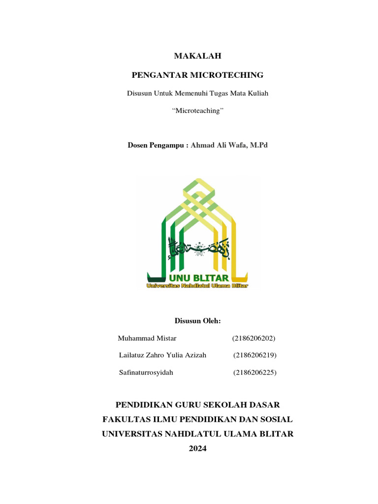 1. Pengantar Microteaching | PDF