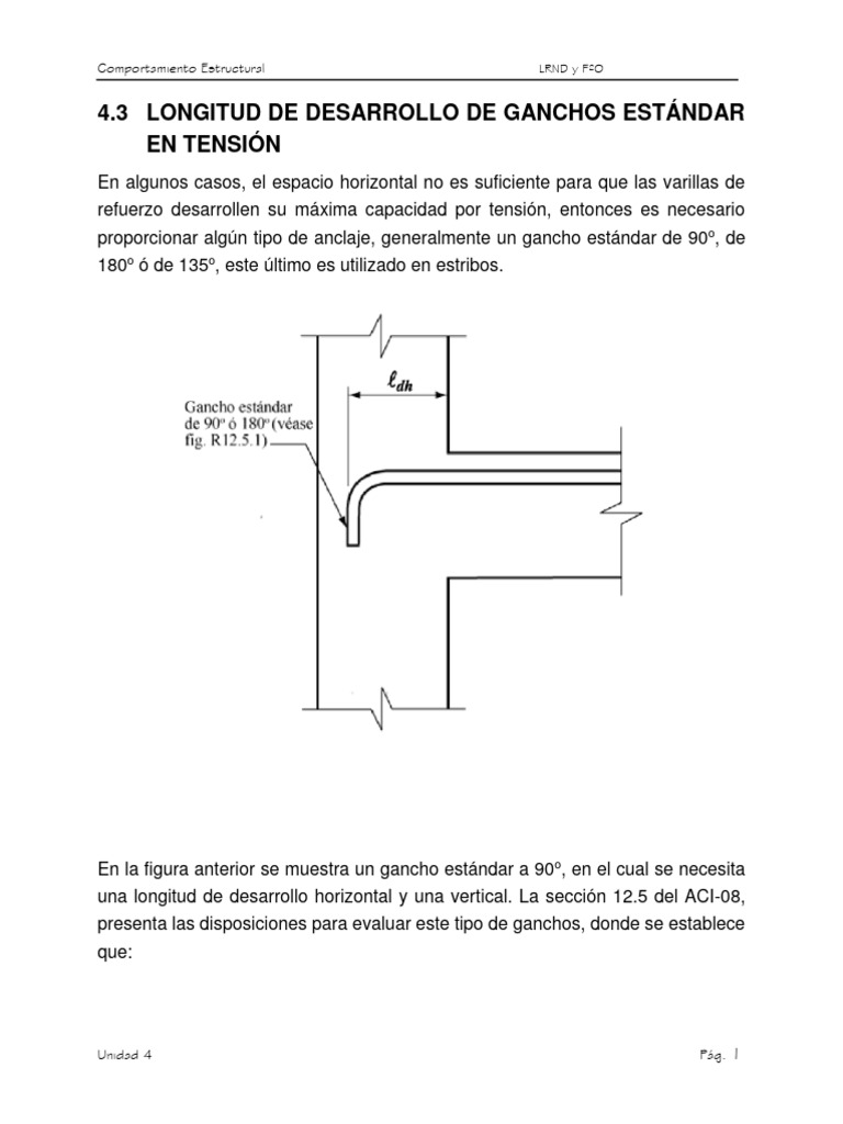 Ganchos Standard y Empalmes | Descargar gratis PDF | Acero