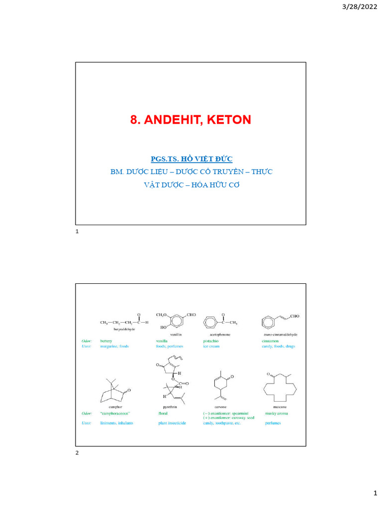 Bài-8 Andehit-Ketone 3 | PDF