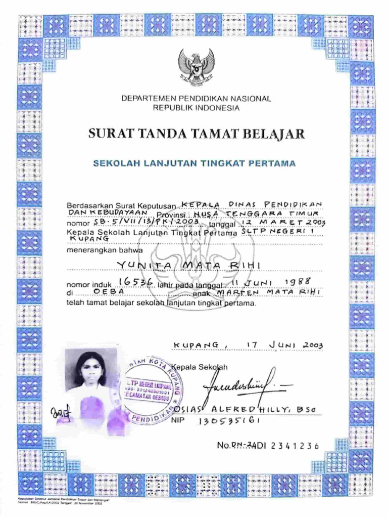 (SMP) Ijazah+transkip | PDF