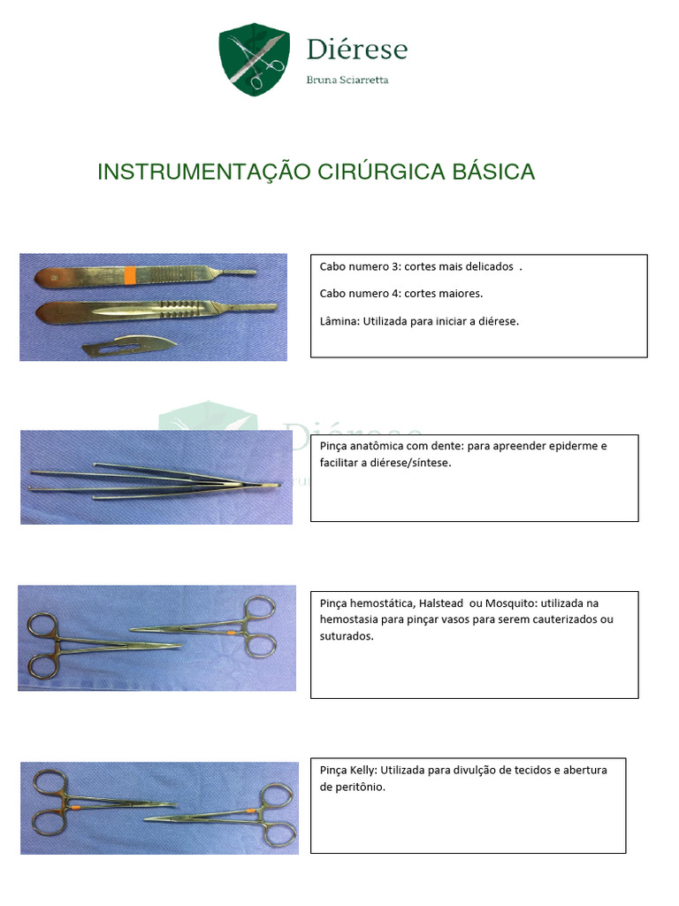 Tipos e Funções de Pinças Cirúrgicas | PDF | Casa e Jardim