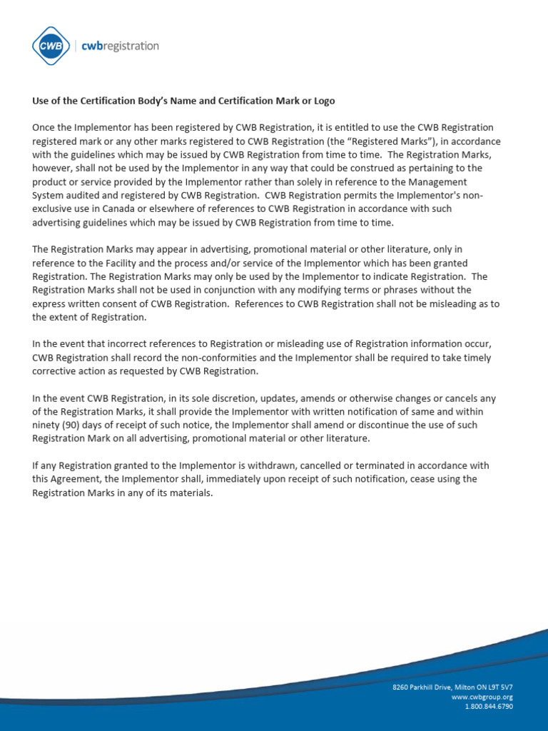 Cwbregistration Mark Use | PDF | Justice | Crime & Violence