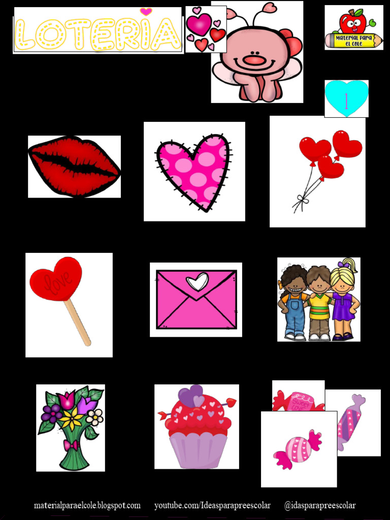 Bingo Loteria 14 de Febrero Dia Del Amor y La Amistad | PDF