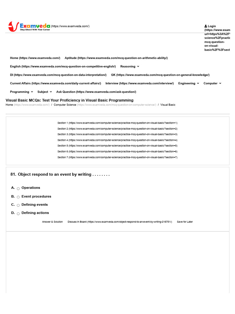 Visual Basic MCQs - Test Your Proficiency in Visual Basic Programming ...