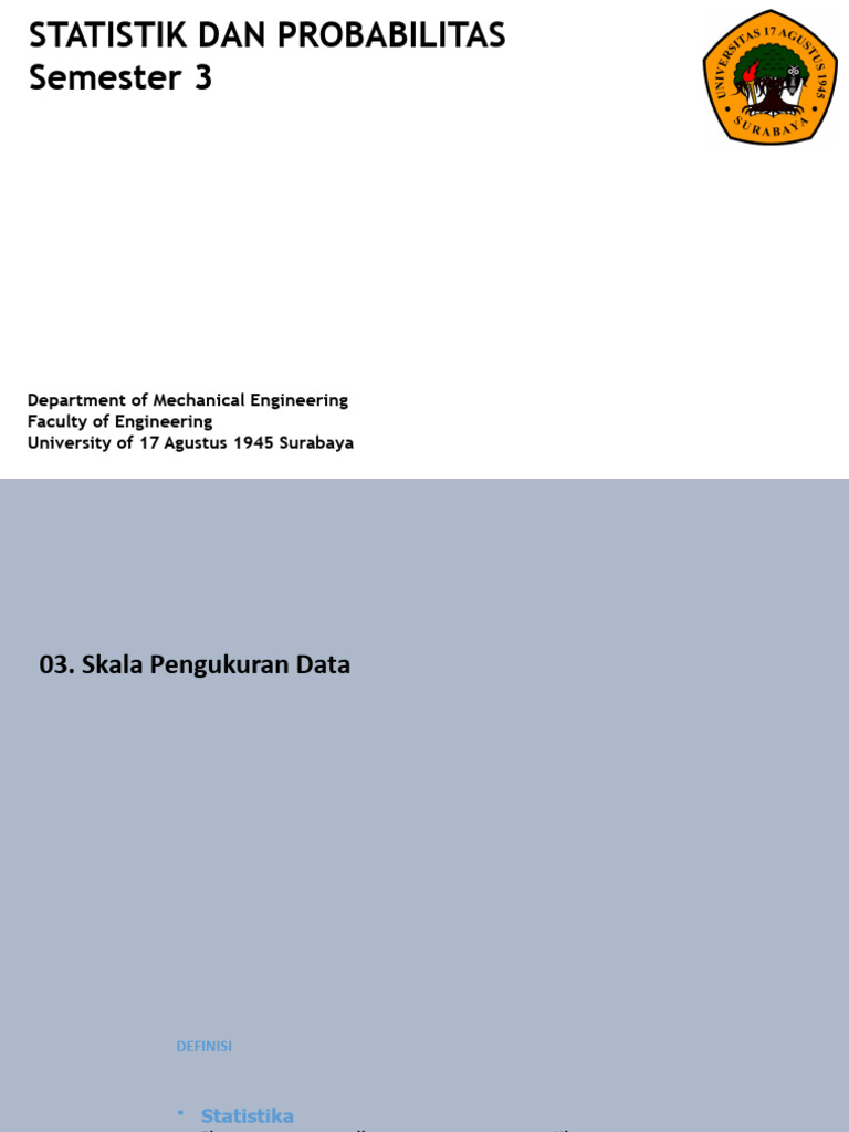 Panduan Statistika dan Pengukuran Data | PDF | Karier & Perkembangan ...