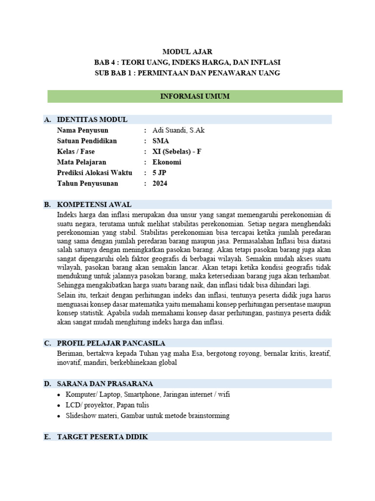Modul Ajar Supervisi | PDF