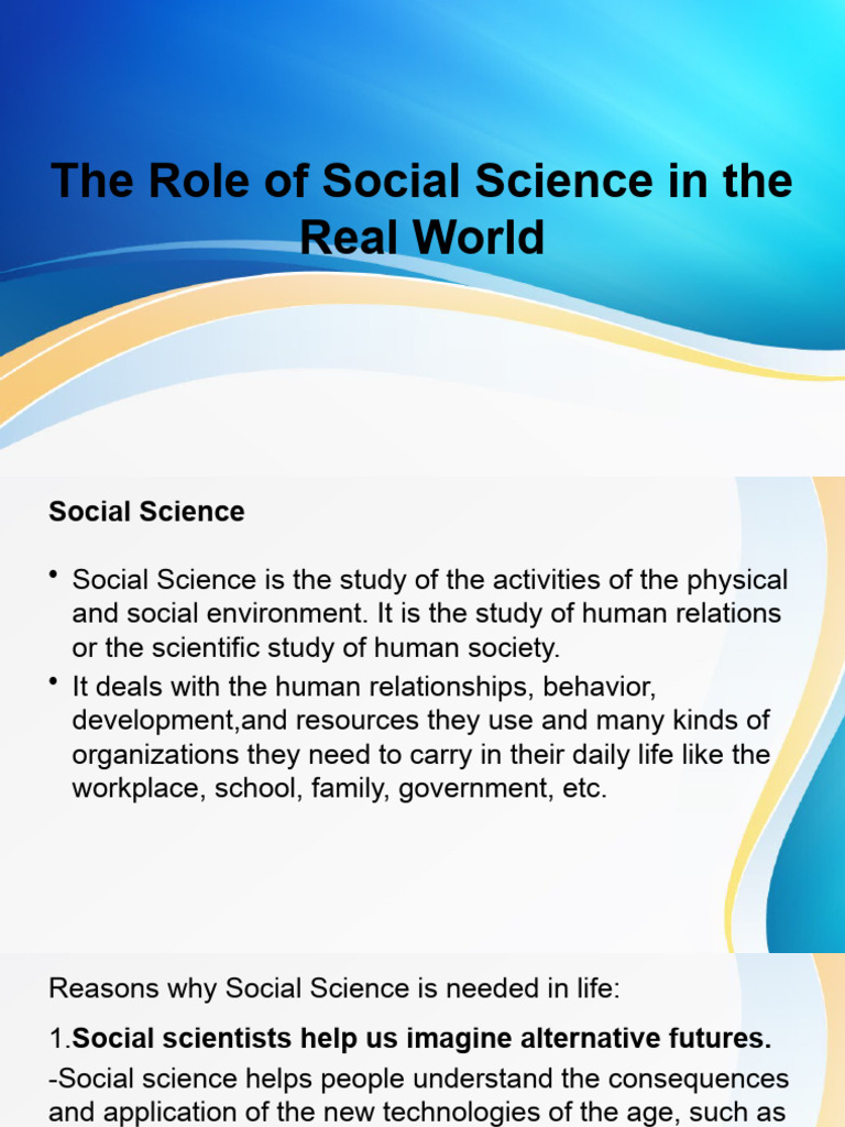 Importance of Social Science Today | PDF | Science | Social Sciences